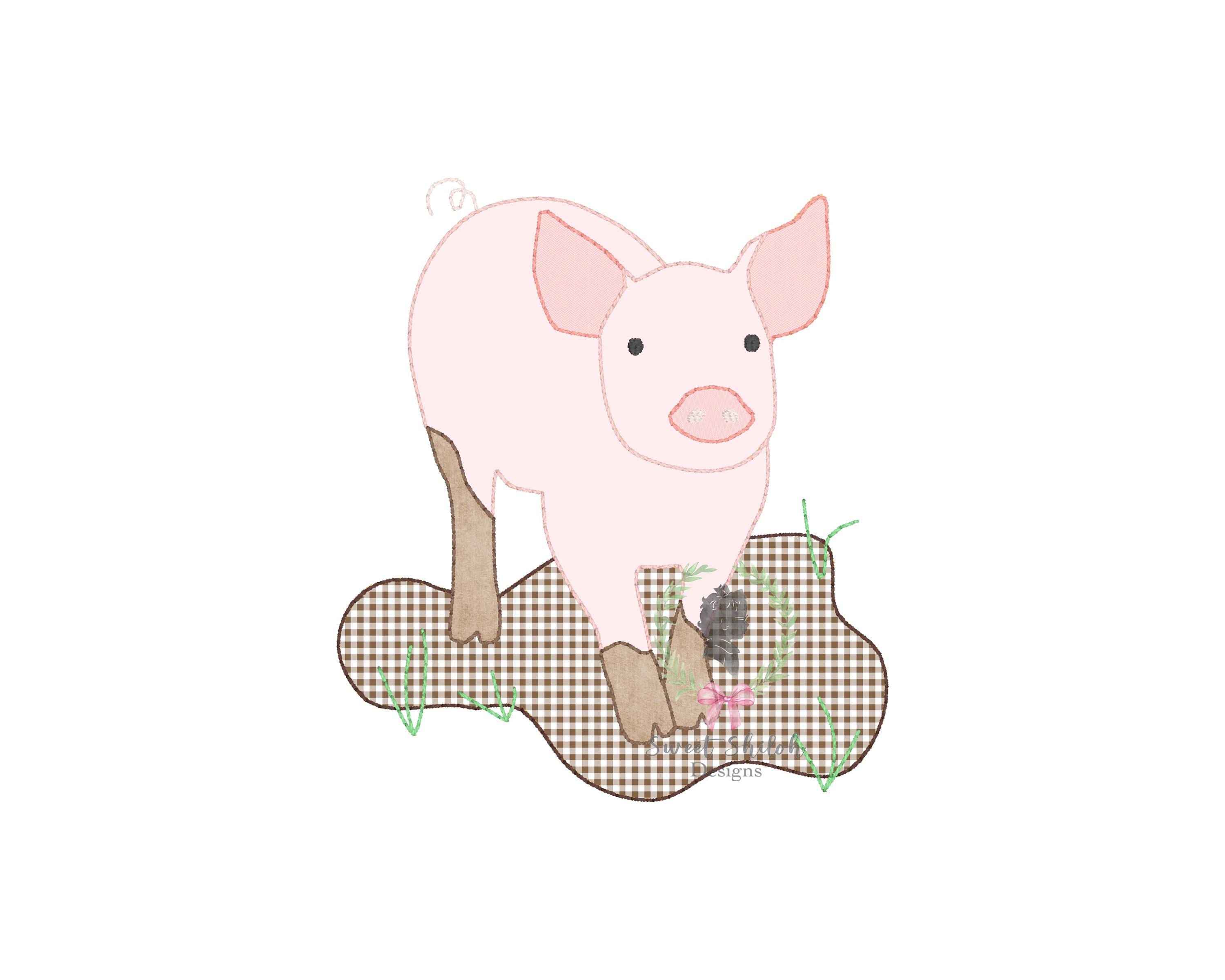 Pig in Mud Bean Stitch Applique – Sweet Shiloh Designs
