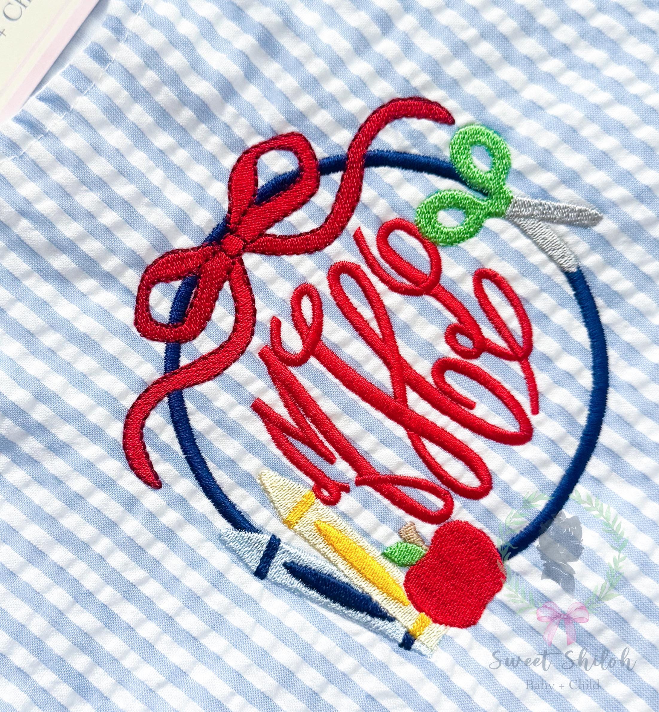 Bow School Apple Crayon Frame Fill – Sweet Shiloh Designs