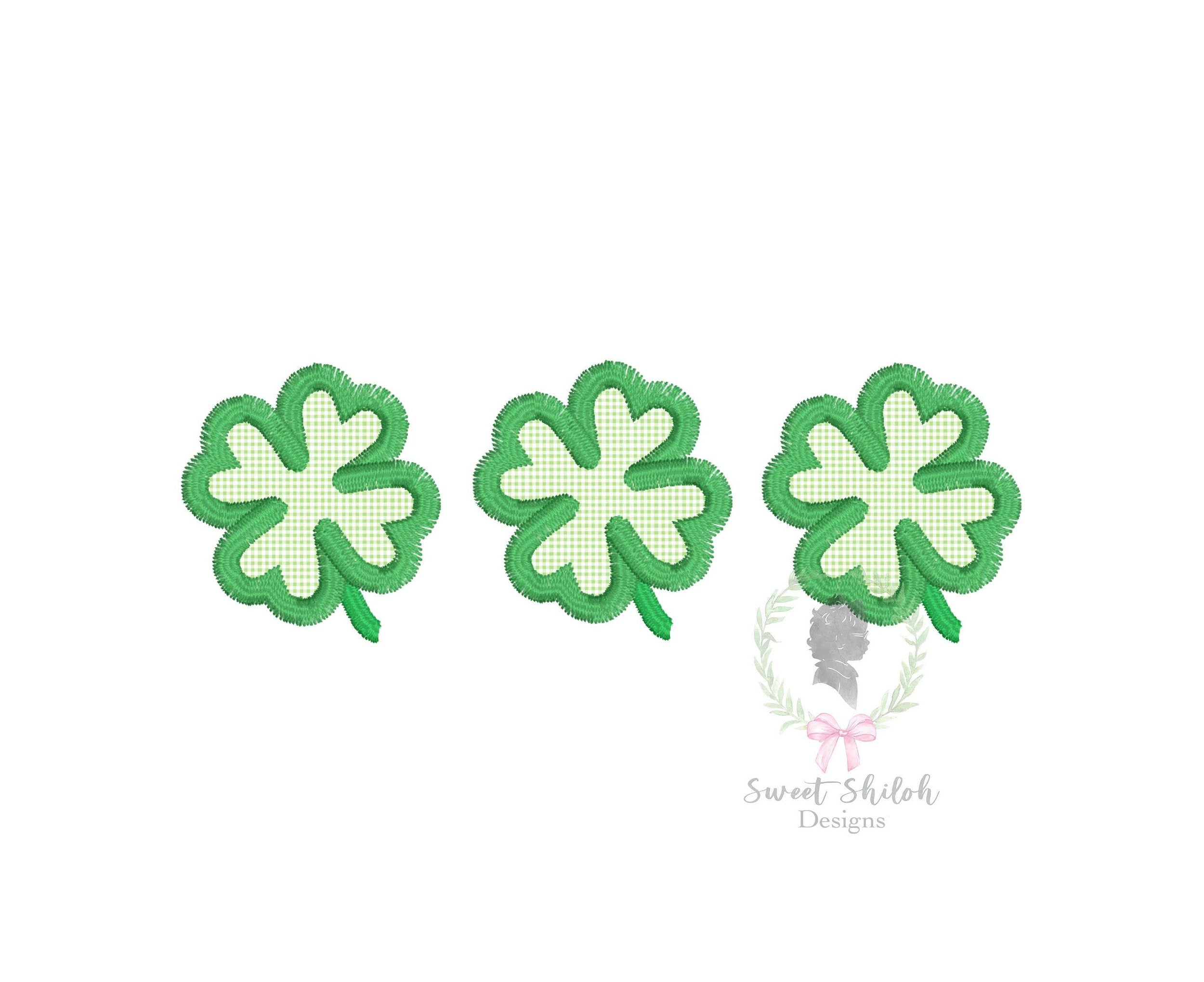 St. Patrick's Day Shamrock Trio Satin Stitch Applique – Sweet Shiloh ...