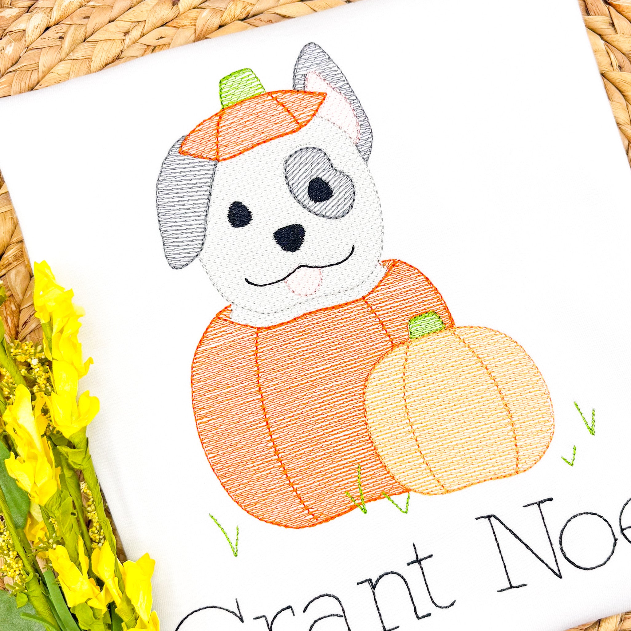 Pumpkin Patch Pup Sketch – Sweet Shiloh Designs